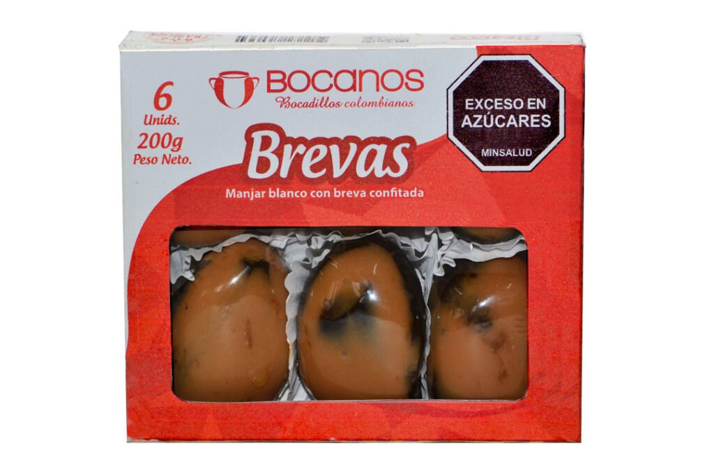 Brevas con arequipe Bocanos 6 unidades - Bocadillos Colombianos BOCANOS